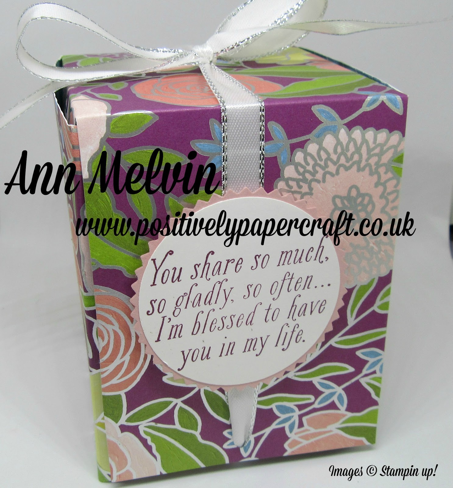 Positively papercraft: Large Fold out Gift Box For a Yankee Candle