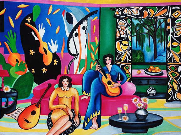 Interior Painting Figurative matisse Music Painting by k Madison Moore
