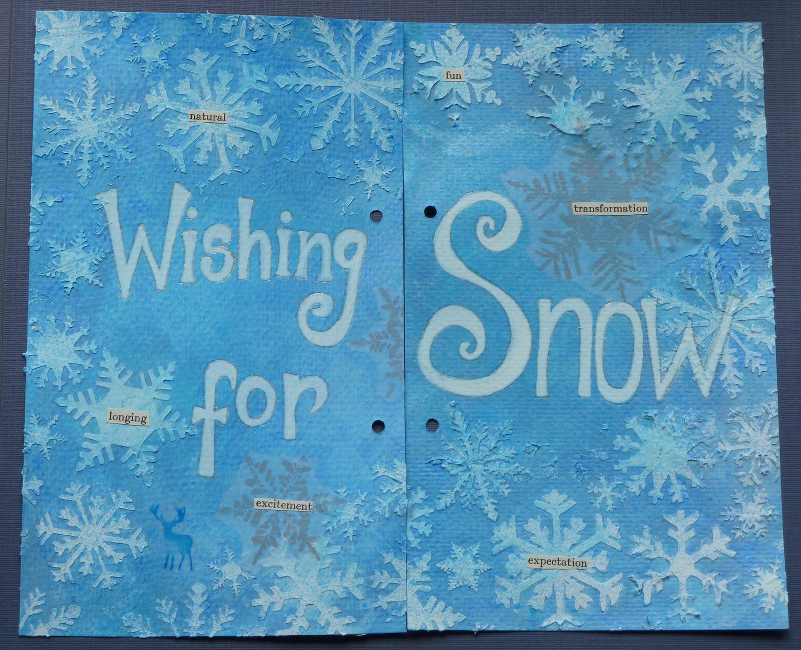 The Arty Parrot: Wishing for snow journal page