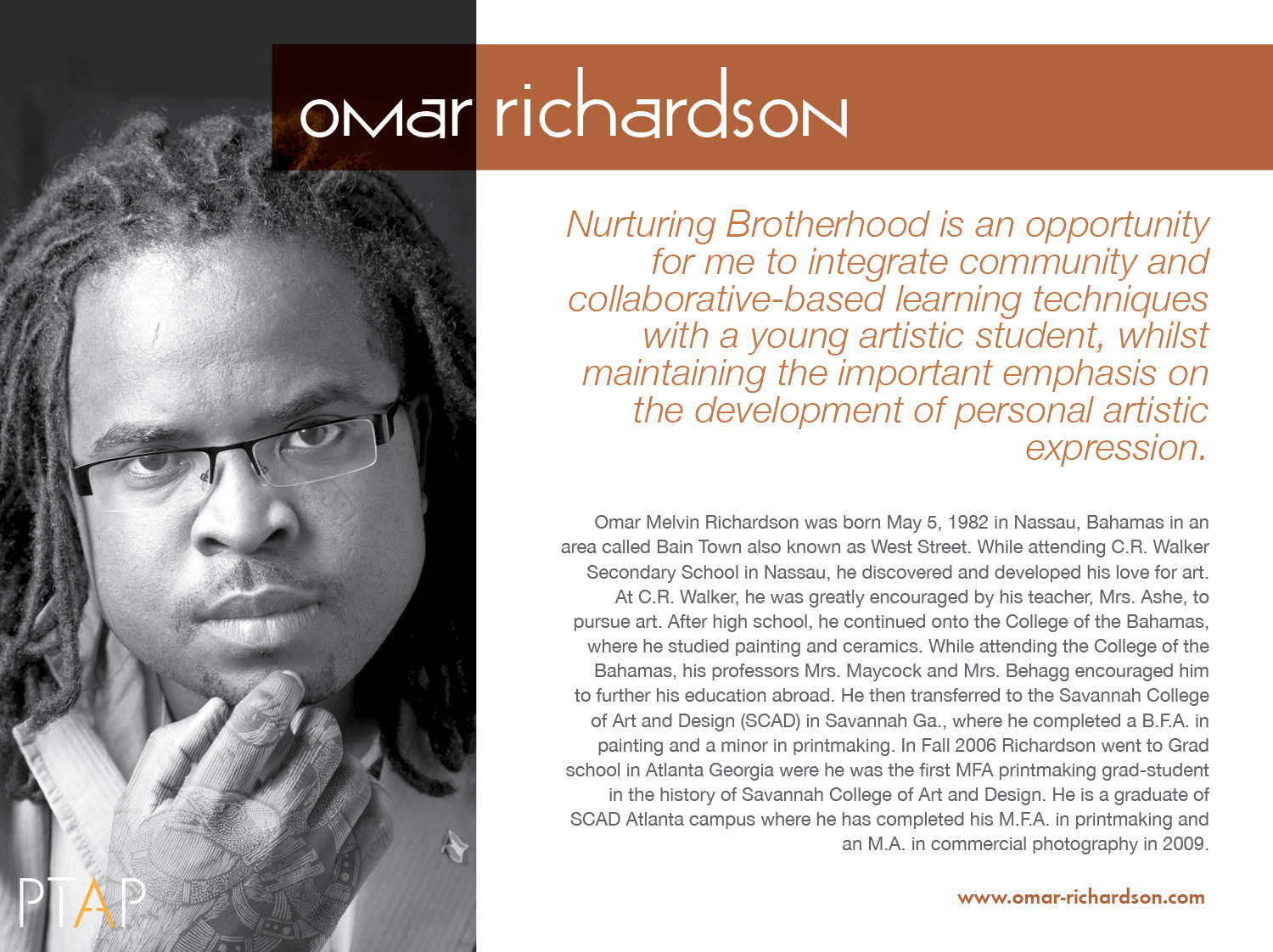 Public Treasury Art Program (PTAP): Meet The Artist: Omar Richardson
