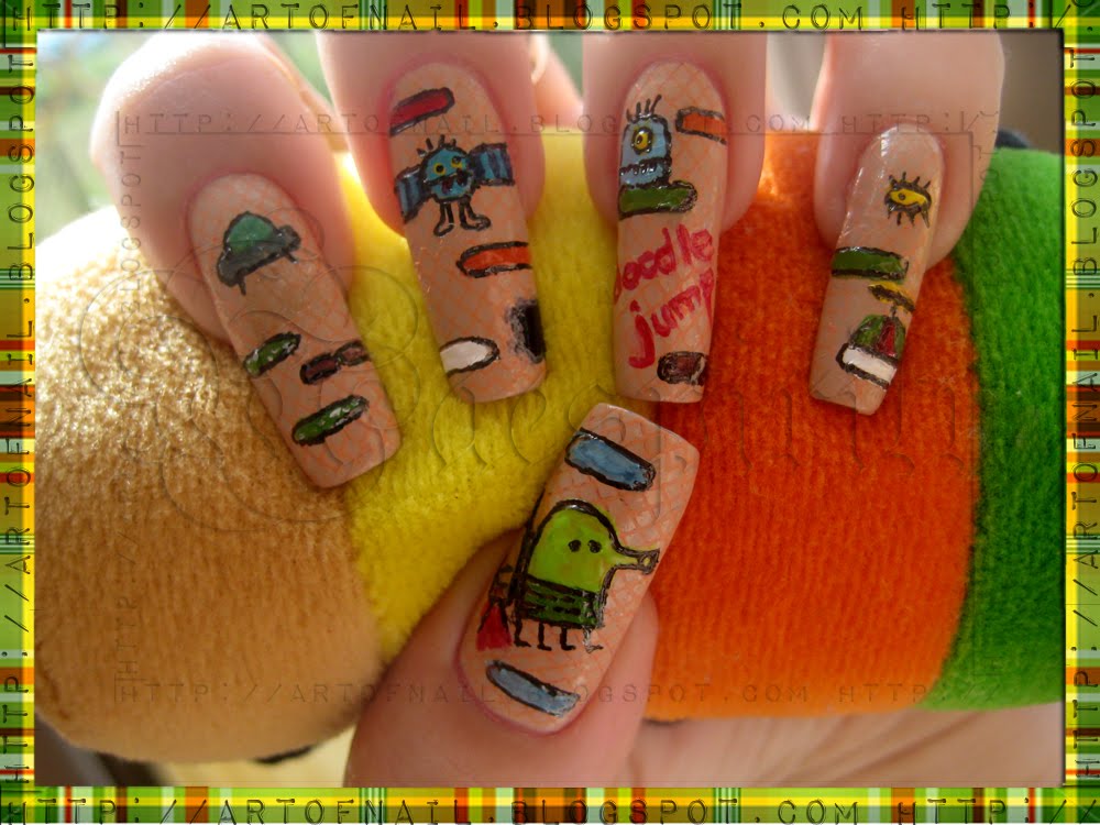 ART OF NAIL: Doodle Jump Inspired Nail Art