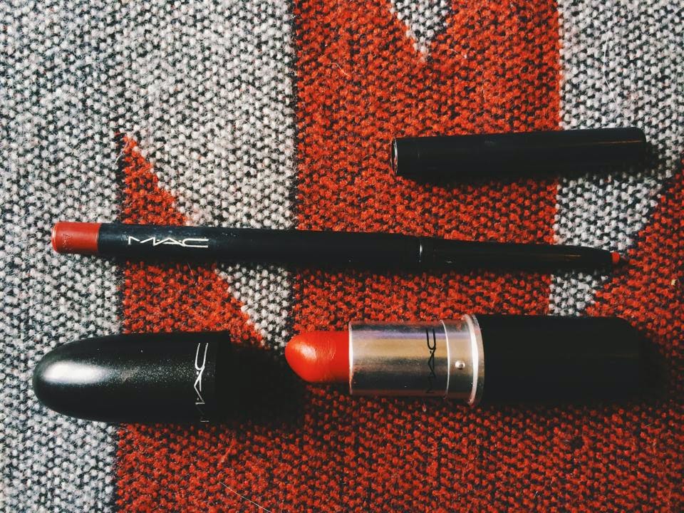 JORDAN CARROLL: MAC Red Enriched Cremestick Liner and MAC Chili Lipstick