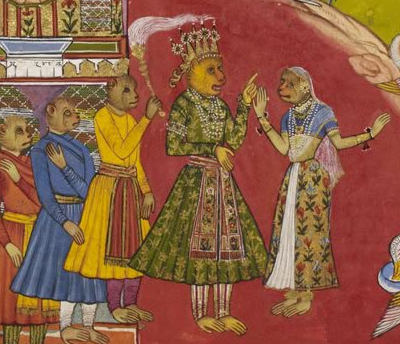 Indian Epics: Images and PDE Epics: Image: Sugriva and Vali