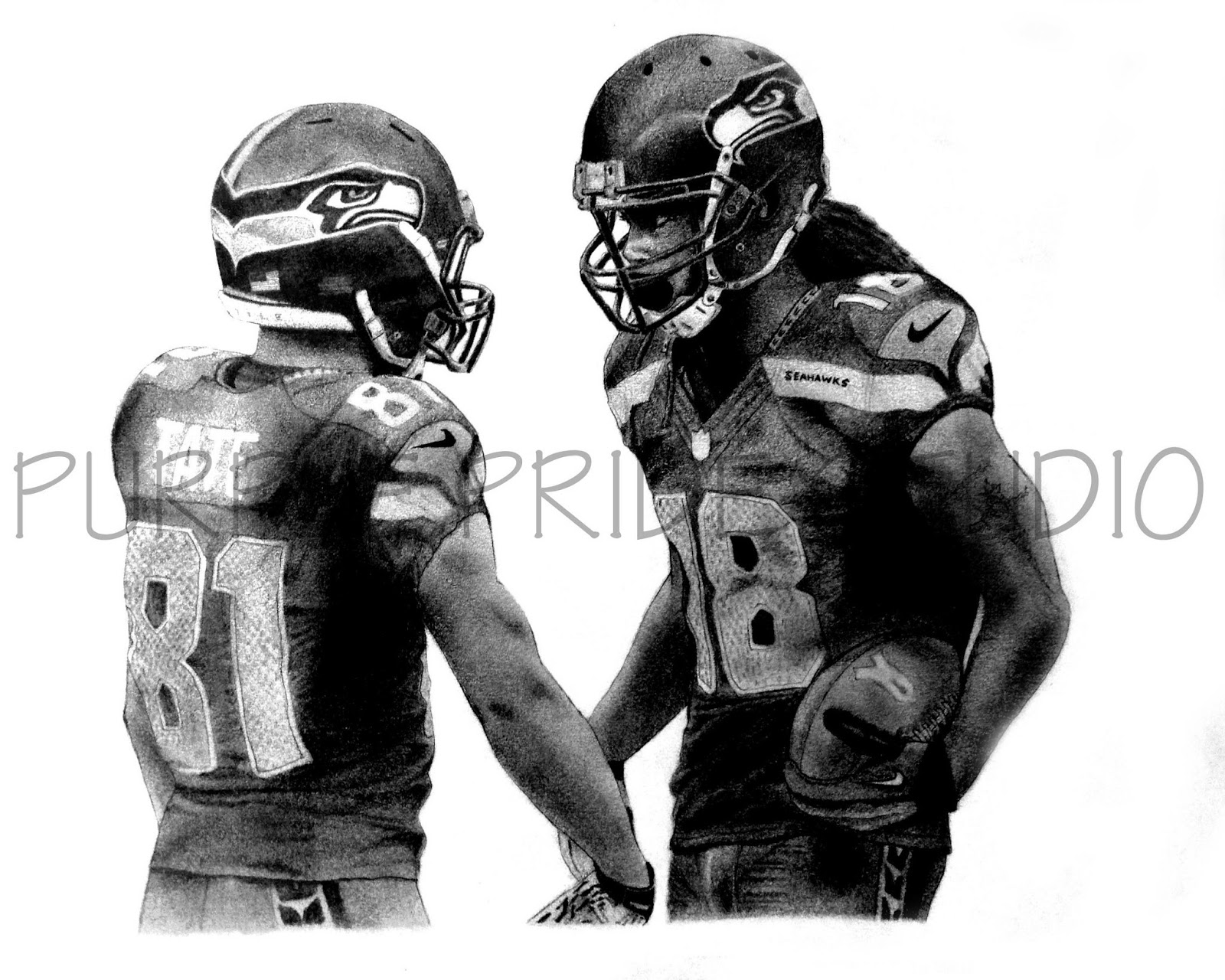 Purple Pride Studio: NFL Drawings