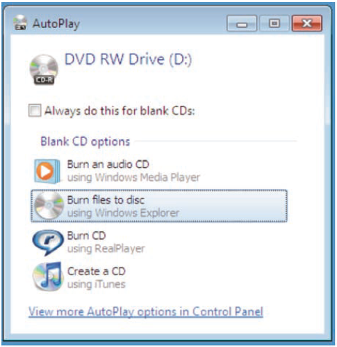 How to burn files to a CD or DVD using windows 7/8