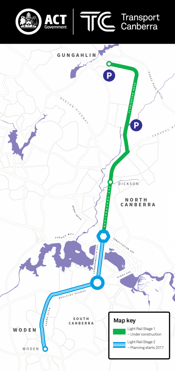 ACT Light Rail: Routes for Light Rail