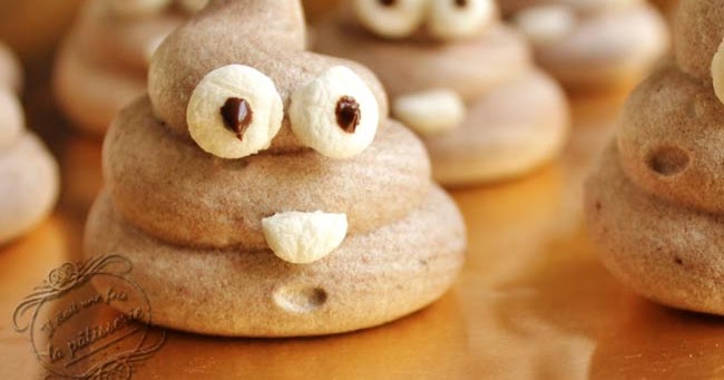 Meringues au chocolat Poop {emoji caca} : Il était une fois la pâtisserie