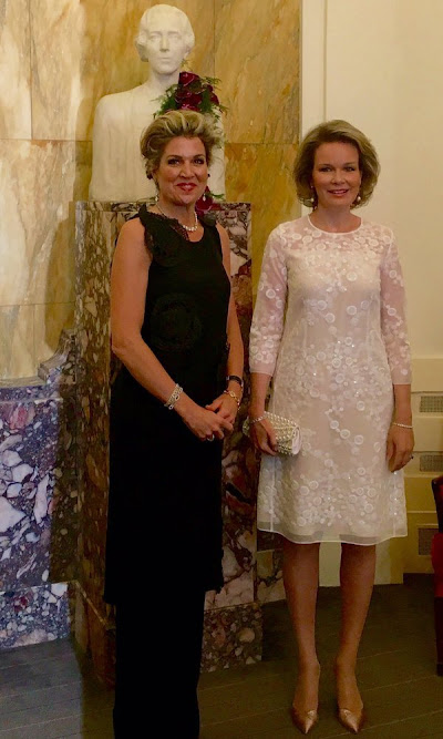 Queen Mathilde and Queen Maxima at Piano Competition
