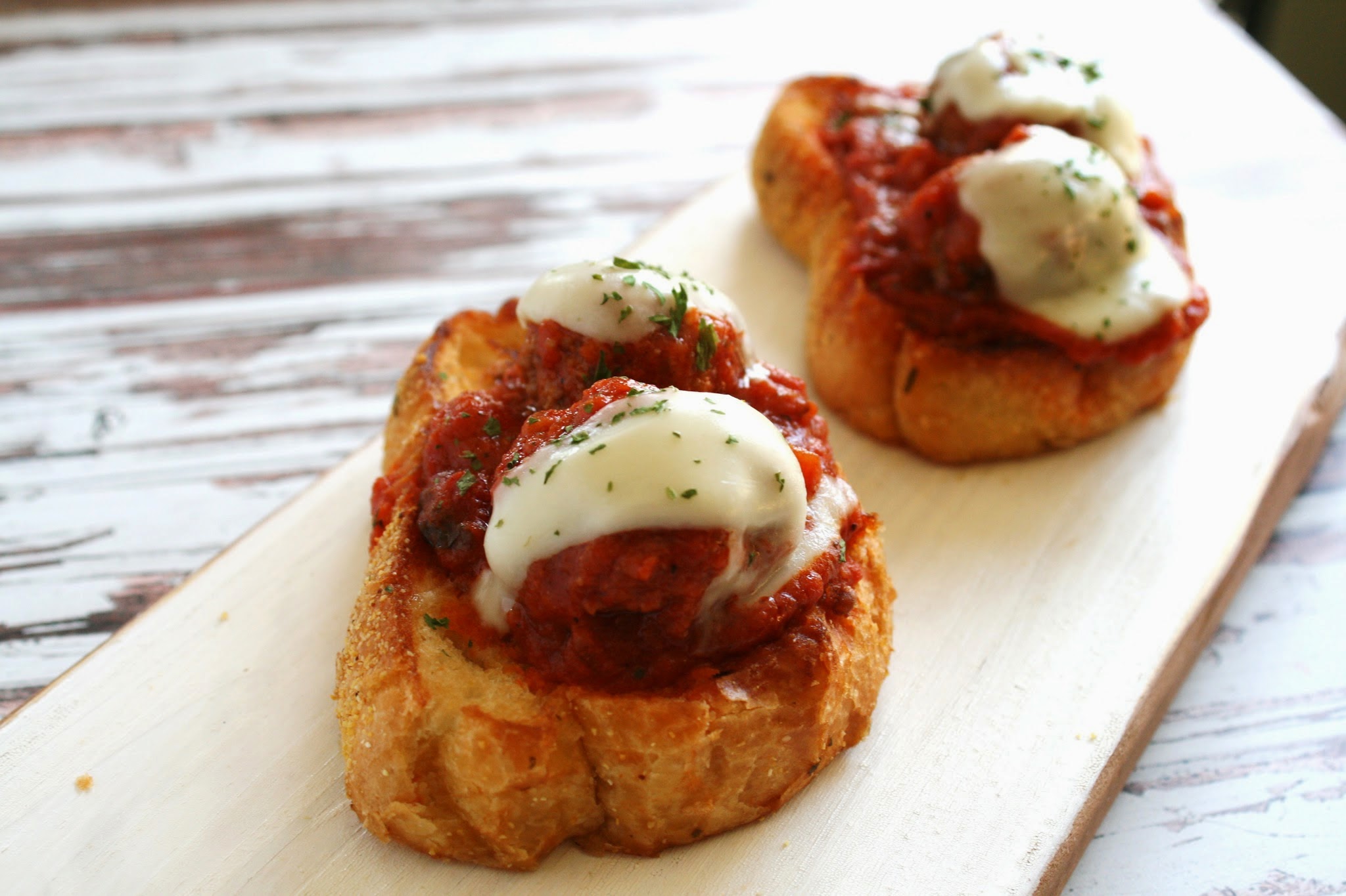 Humberto Kehdy: Open Faced Meatball Parmesan Sammies