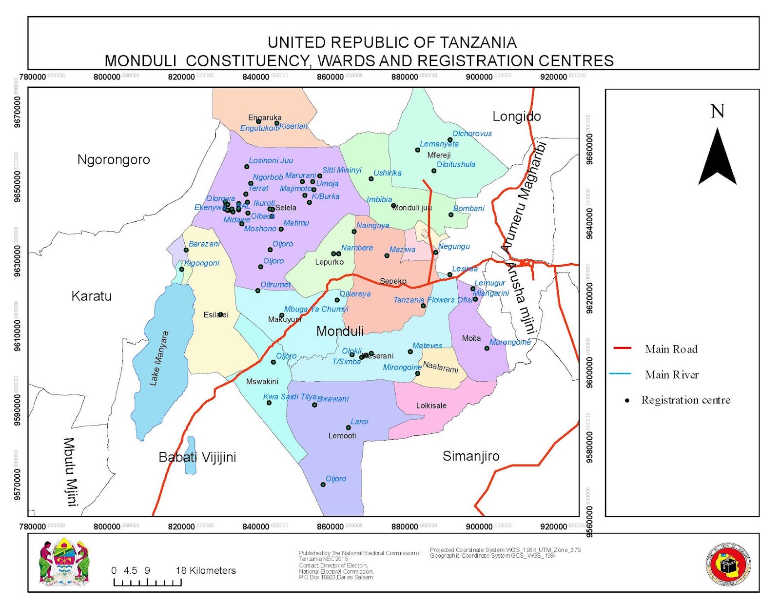 TUME YA TAIFA YA UCHAGUZI TANZANIA: RAMANI YA MAJIMBO NA VITUO KWENYE ...
