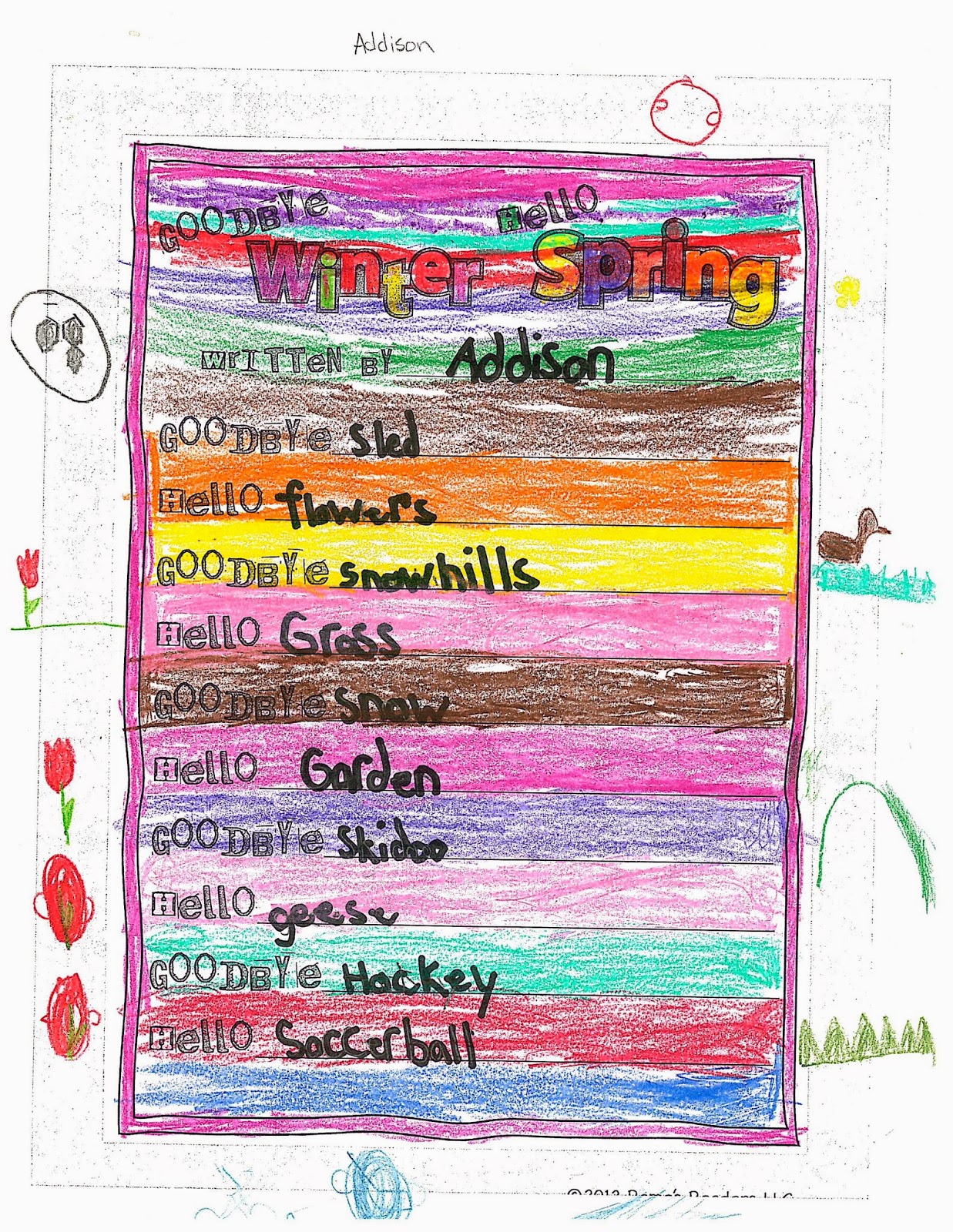 The Passionate Educator: a blog by Mrs. Obach: Goodbye Winter, Hello Spring