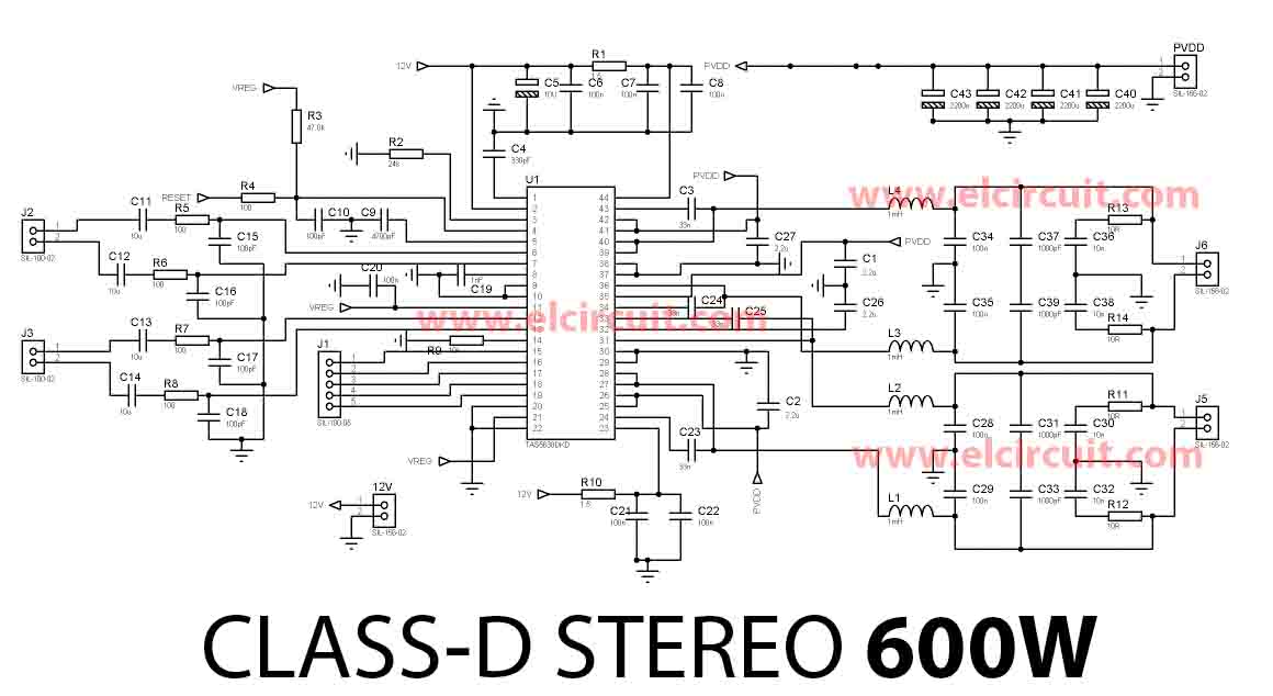Stereo Class D Amplifier Schematic Larrys corner: class d audio amplifier