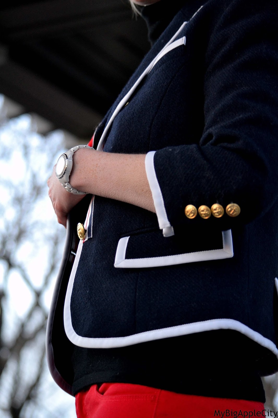 OOTD Navy & Red – NYC French Fashion Blogger – MyBigAppleCity