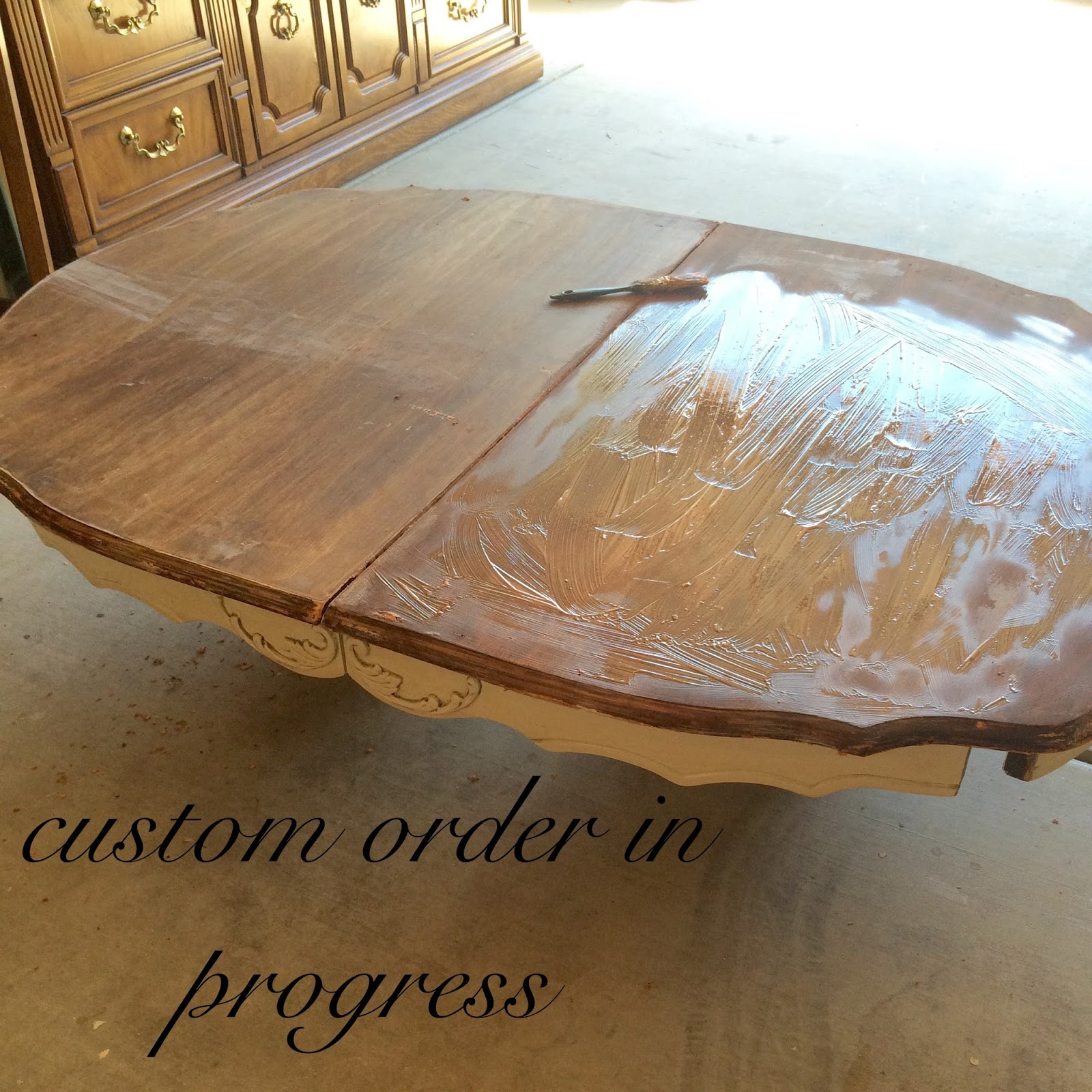 A Ray of Sunlight: Antique Gold Dining Table