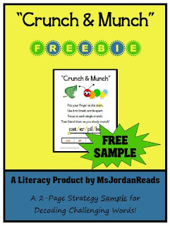 Classroom Freebies Too: Teach Your Students to "Crunch & Munch" Words ...
