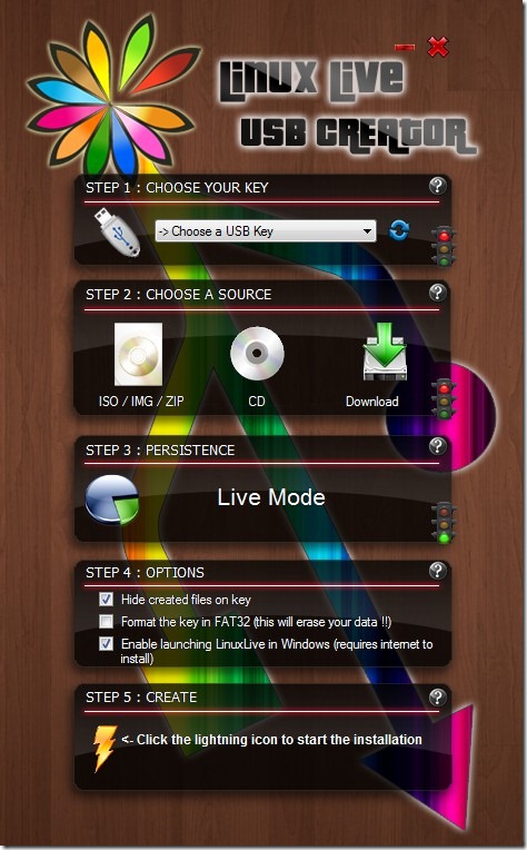 SPCXD: LinuxLIVE USB Creator