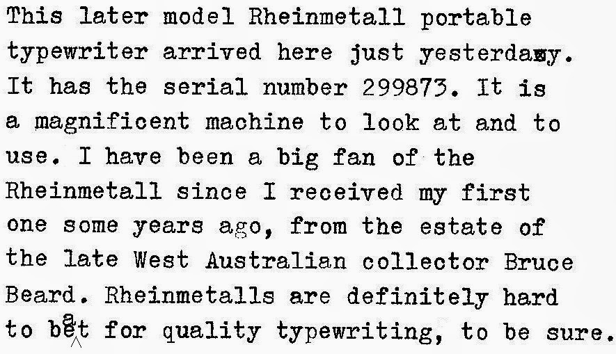 oz.Typewriter: Another Black Beauty: Rheinmetall portable typewriter