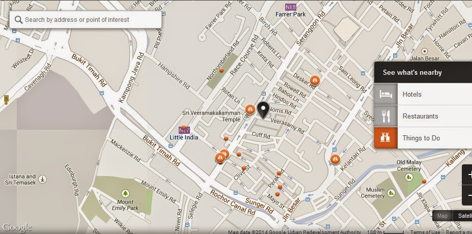 Little India in Singapore Map - Tourist Attractions in Singapore ...