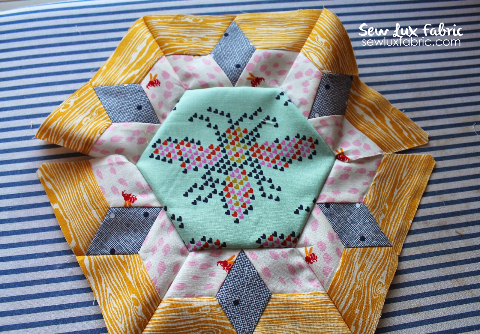 Sew Lux Fabric : Blog: Smitten Quilt Along : Large Block One