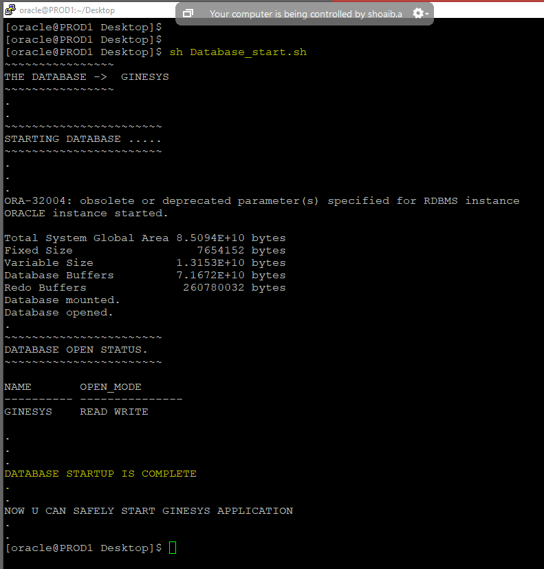 The Oradbsafe : SHELL COMMAND TO START STOP ORACLE DATABASE AND LISTENER