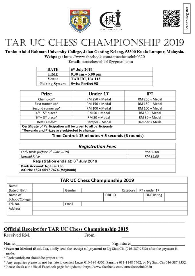 TAR UC CHESS CHAMPIONSHIP 2019 (6/7/2019) - Blog GilaChess