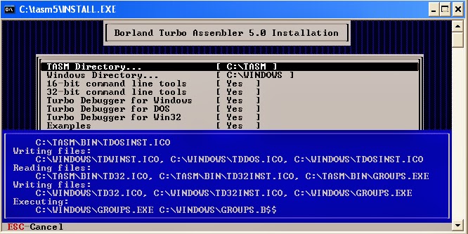 Cara Install Turbo Assembler v5.0