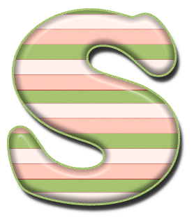 Abecedario con Rayas Horizontales. Alphabet with Horizontal Stripes ...