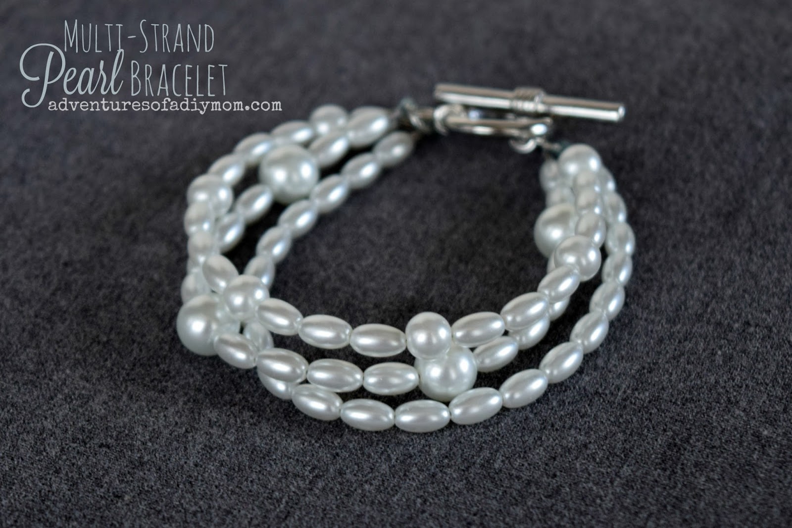 Pearl Multi-strand Jewelry Set - Necklace, Earrings and Bracelet ...