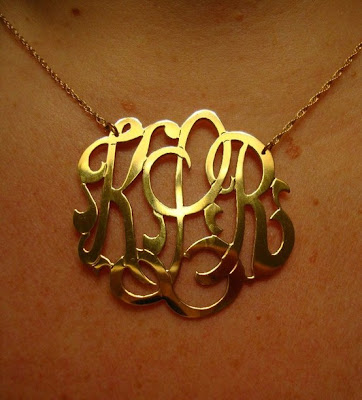 Monogrammed Monday: Monogrammed Necklace | Heavens to Betsy