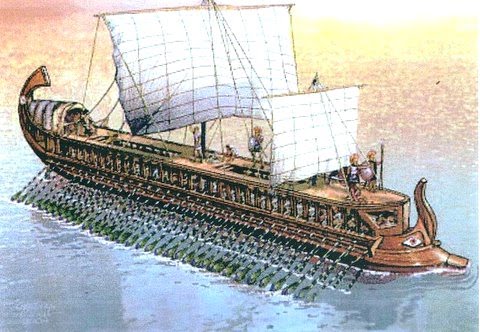 Byzantium Novum Militarium: Picture of an Ancient Greek Trireme
