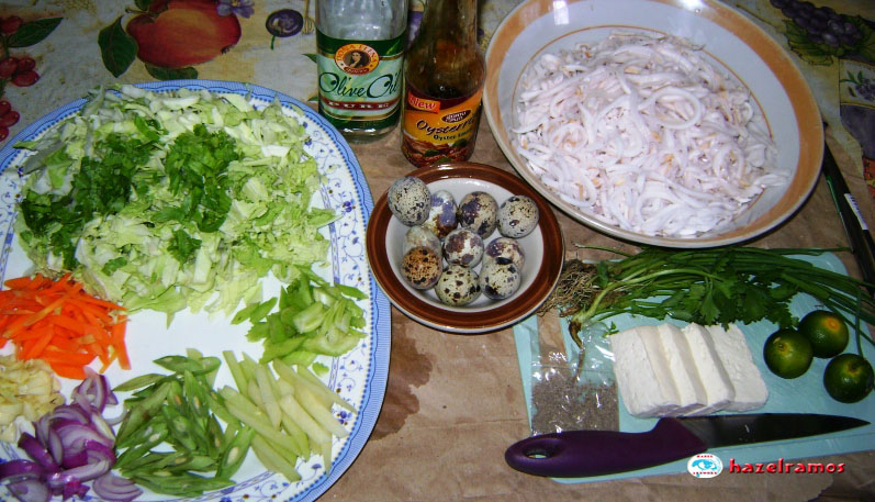 i am the cook!: Tofu Pansit Buko (Sauteed Young Coconut Strips in Tofu ...