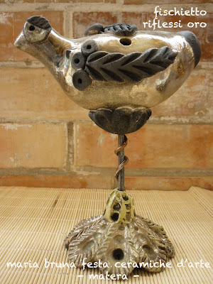 Il cuccù: tipico fischietto in terracotta: Cuccù tecnica Rakù