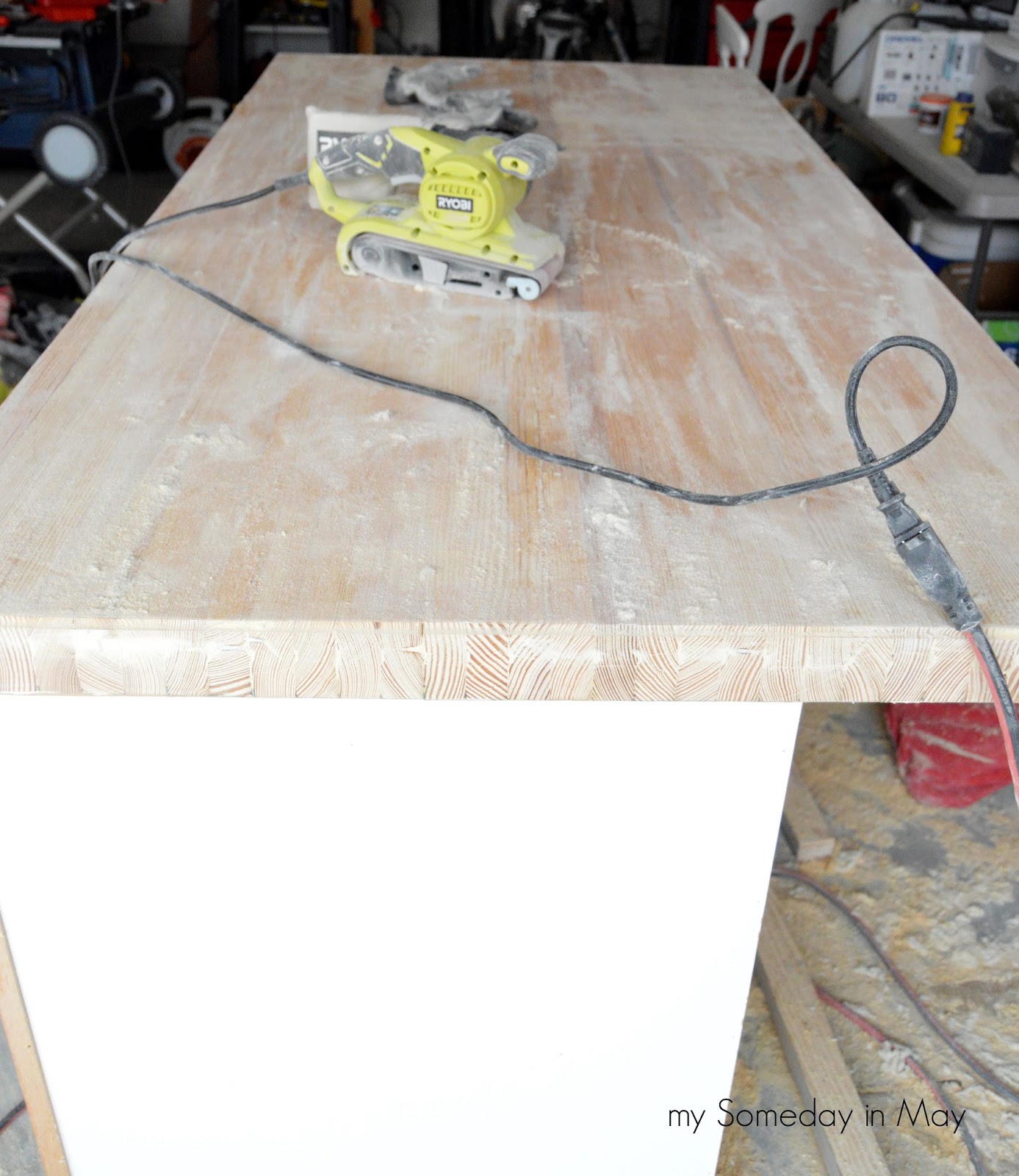 DIY Butcher Block Kitchen Island - My Someday in May