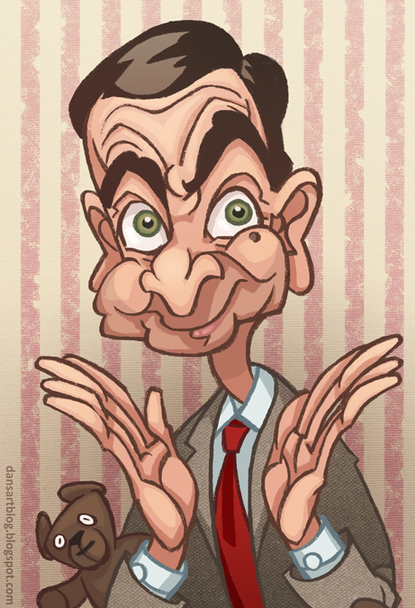 Dan Barrett's Art Blog: Rowan Atkinson Caricature