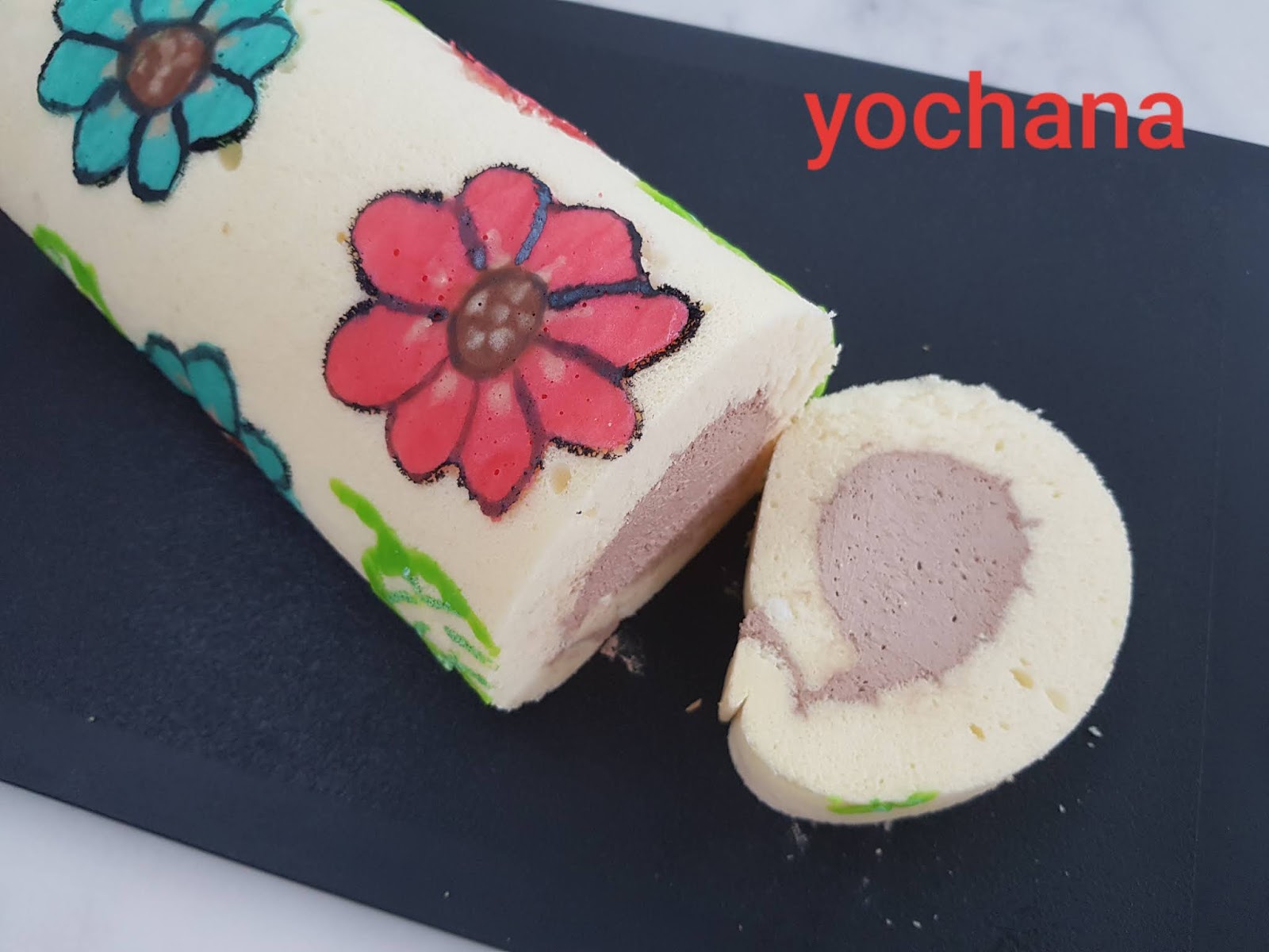 Yochana's Cake Delight! : Chocolate cream cheese Roll