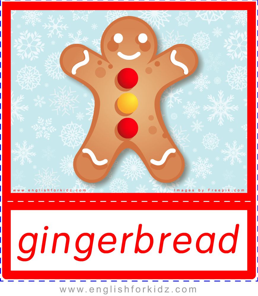 English for Kids Step by Step: Christmas Flashcards. Part 2.