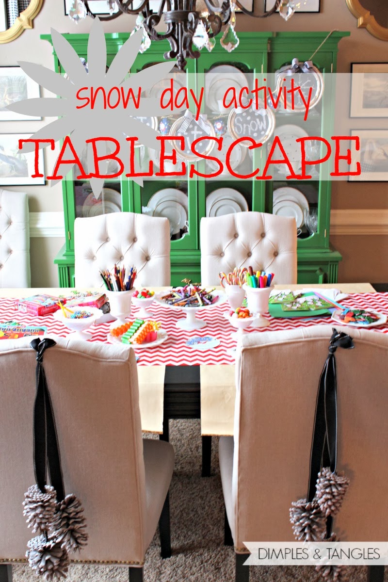 SNOW DAY TABLESCAPE | Dimples and Tangles