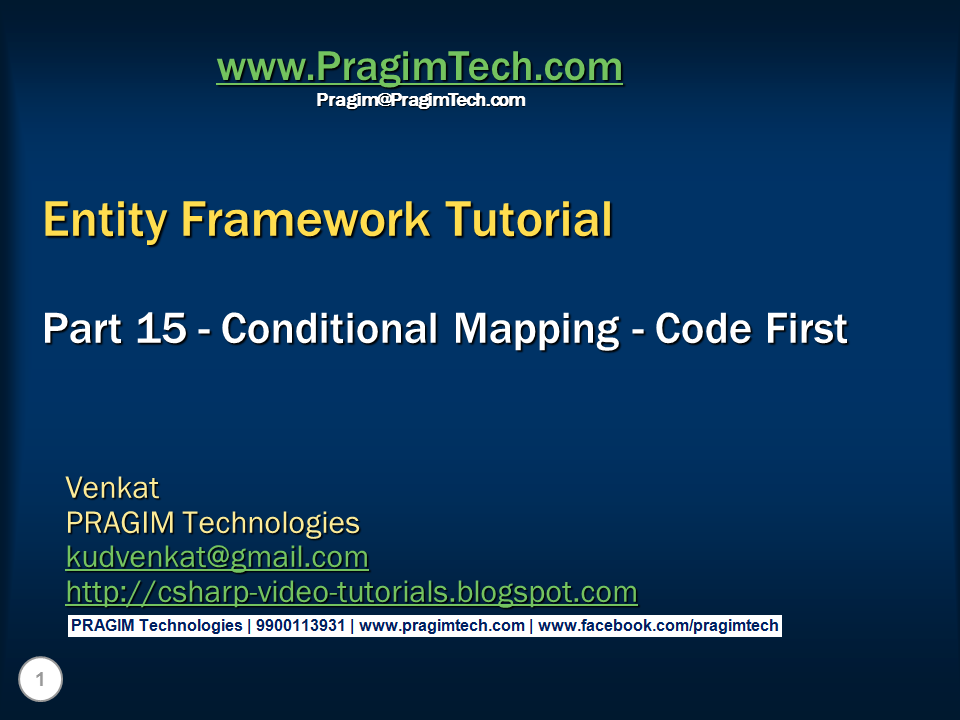 Sql server, .net and c# video tutorial: Part 15 - Conditional Mapping ...