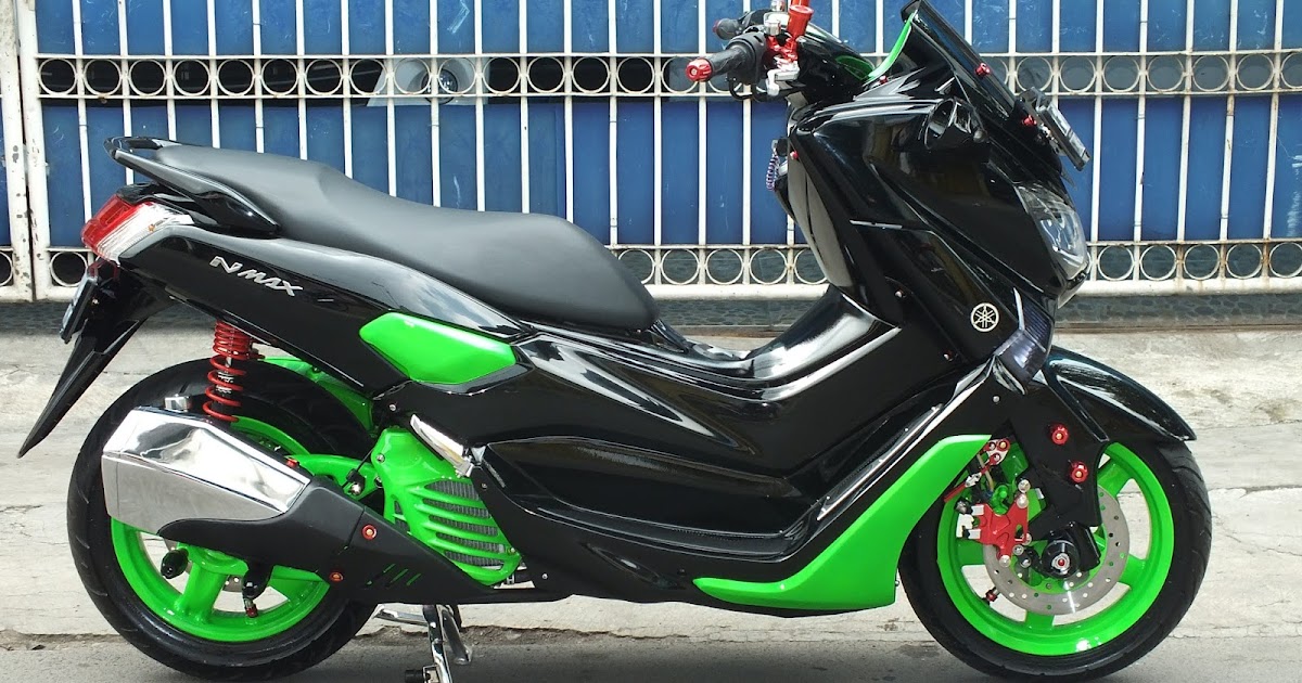 Ngecat MOTOR: YAMAHA NMAX CUSTOM PAINT HITAM dan HIJAU Pesanan MR ...