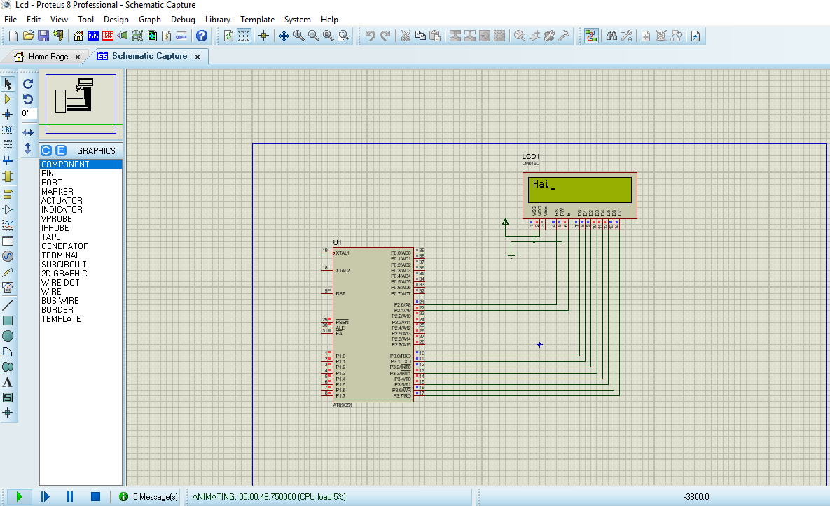 INTERFACING OF LCD WITH 89C51