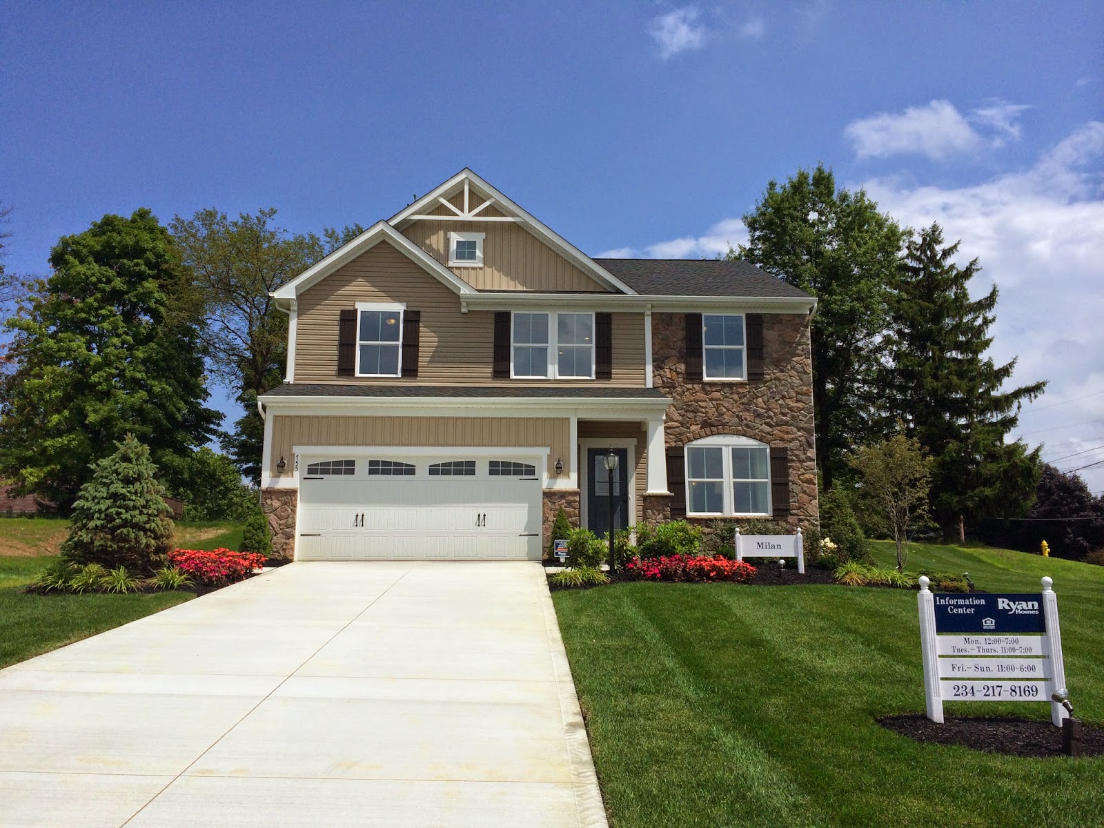 Ryan homes Reggie and Dianne's Milan Home journey : Model Home Pictures