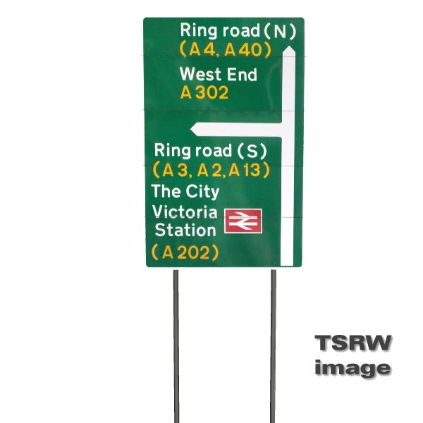 Simming in Magnificent Style: London Ring road traffic sign for CAW