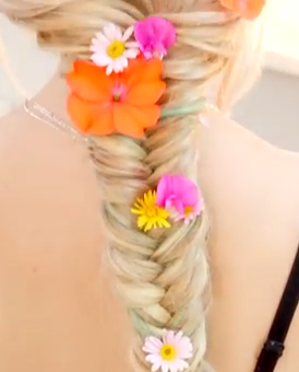 Perrie Edwards Flower Braid Hair Tutorial - Easy Girls Hairstyles