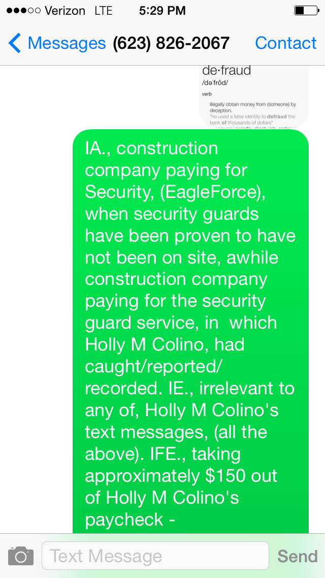 HOLLY M COLINO V. EagleForce 'Security'., Phoenix AZ.,..IA. Nexus to 'Music' Industry - IE ...