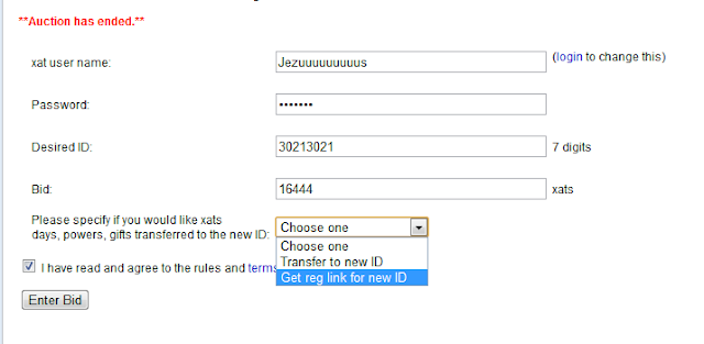 XAT subastas de ID's | Novedades-XAT
