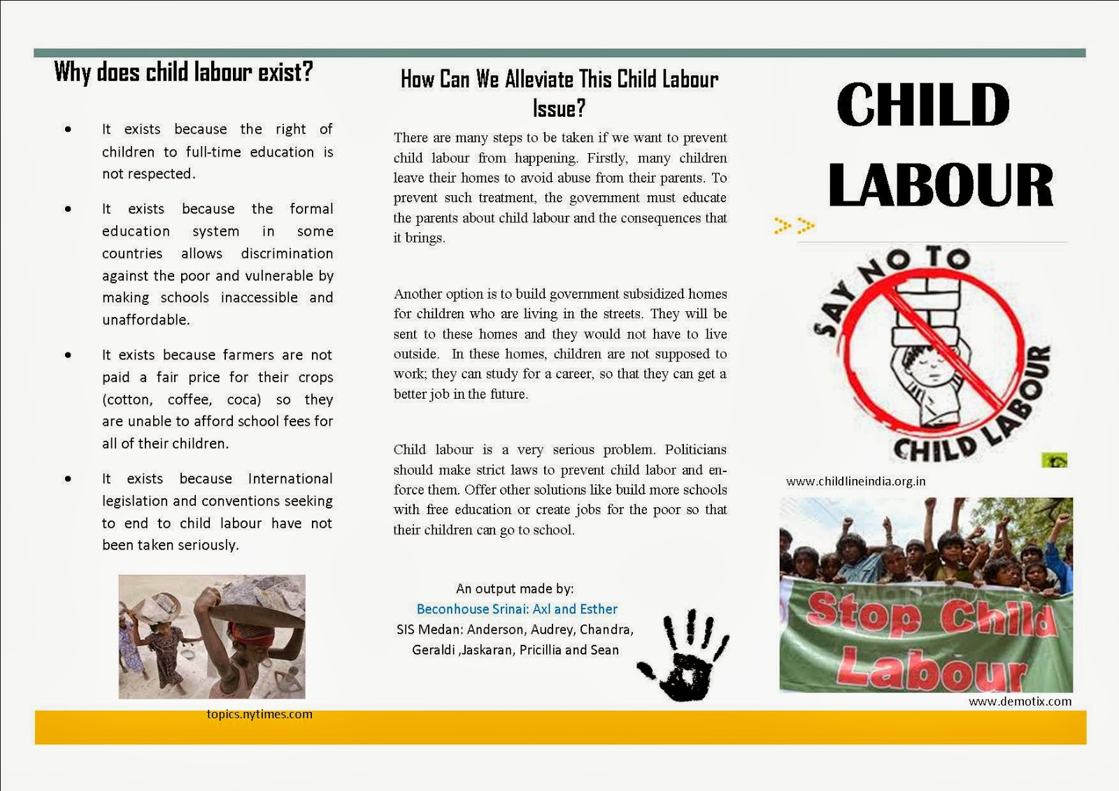 Child Labour IDP: BROCHURE - Group 2