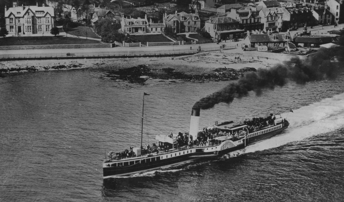 Tour Scotland: Old Photograph Paddle Steamer Dunoon Scotland