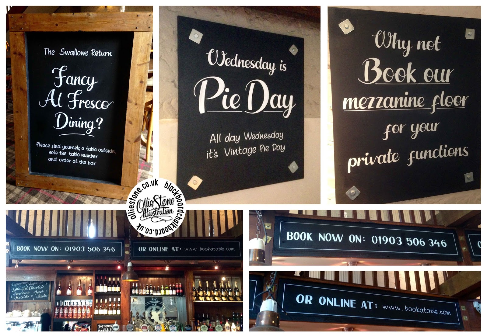 Pub Blackboards by Ollie Stone: Hand-painted signage and pub blackboards.