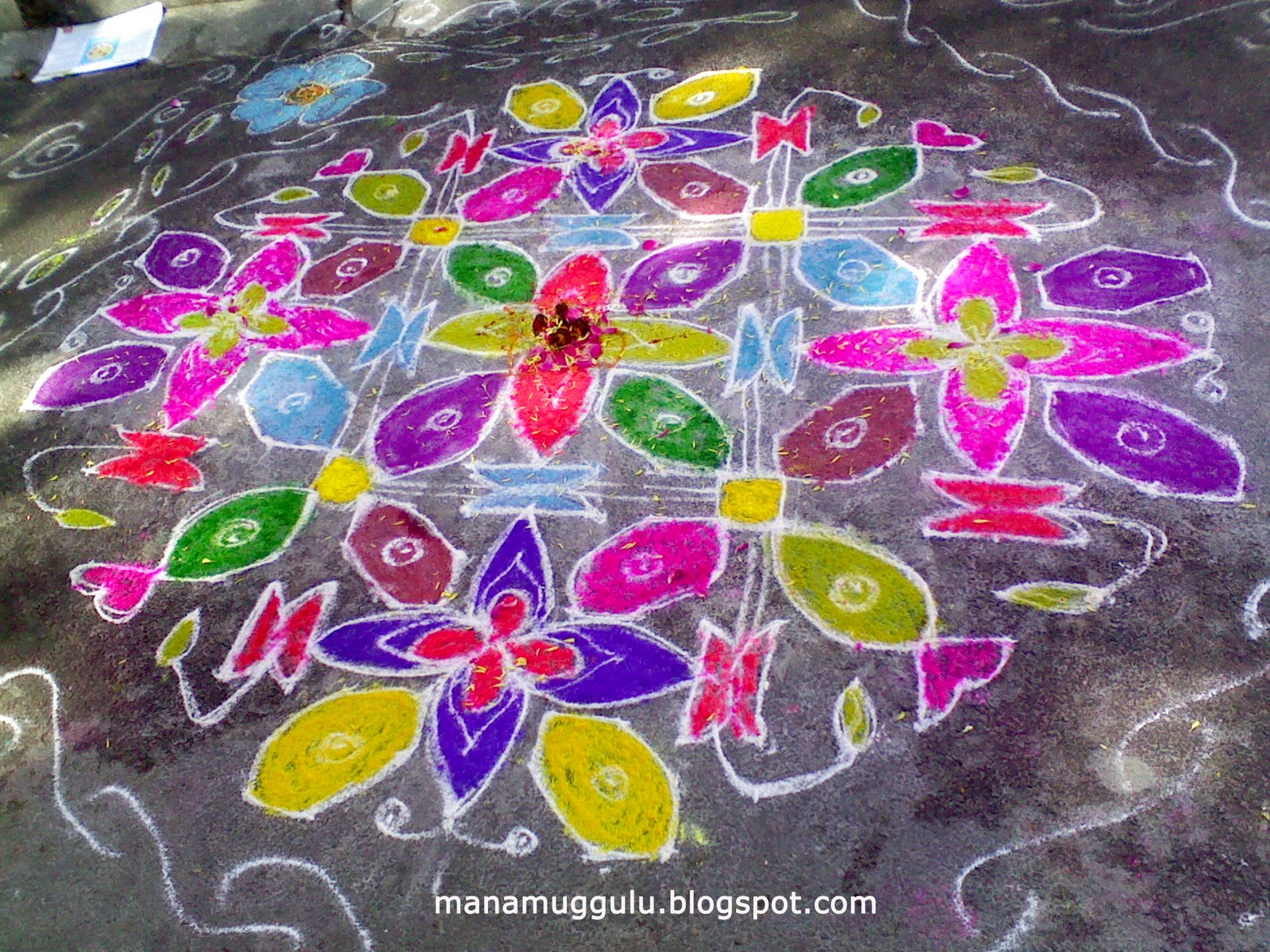 Flower muggu - MANA MUGGULU