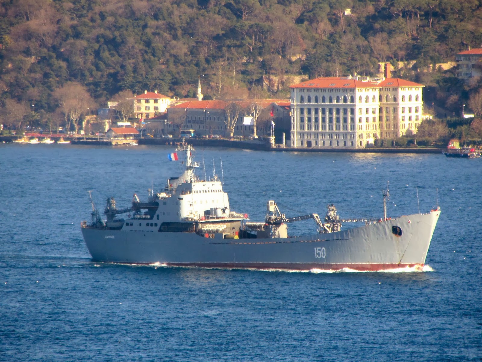 WARSHIPS ON THE BOSPHORUS: 150 SARATOV, Alligator class large landing ship